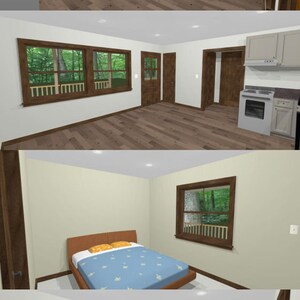 48x16 House -- 2-bedroom 2-bath -- 768 Sq Ft -- PDF Floor Plan ...