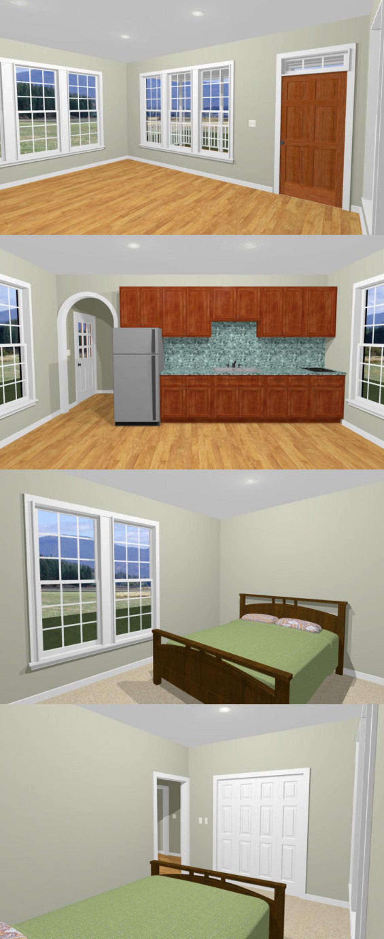 18x30 House -- 1-bedroom 1-bath -- 540 Sq Ft -- PDF Floor Plan ...