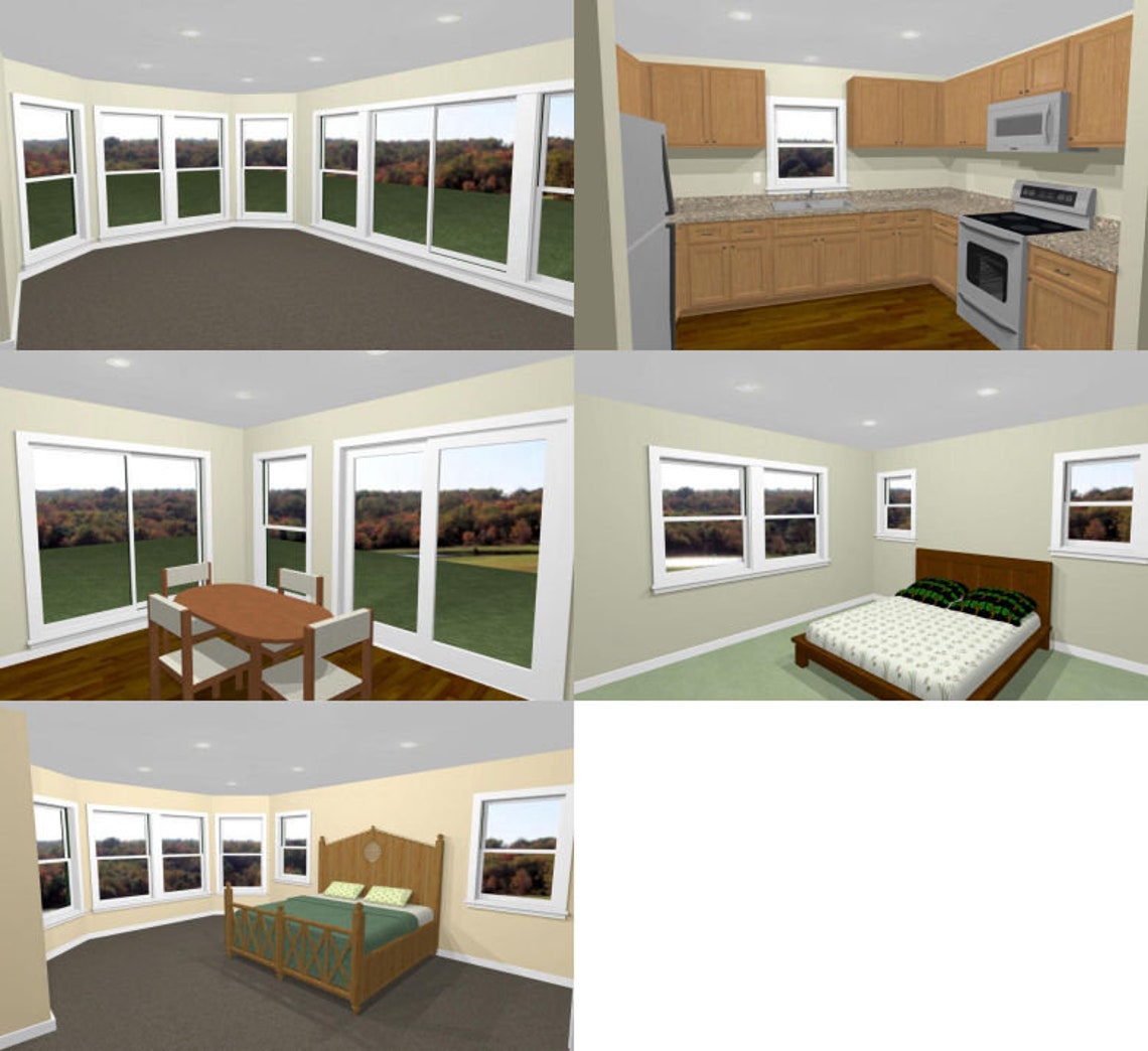 20x42 House 2 Bedroom 1.5 Bath 1460 Sq Ft PDF Floor - Etsy