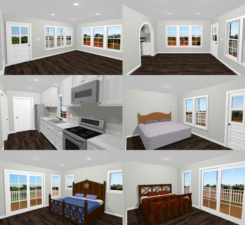 18x40 House -- 3-bedroom 2-bath -- 1,292 Sq Ft -- PDF Floor Plan ...
