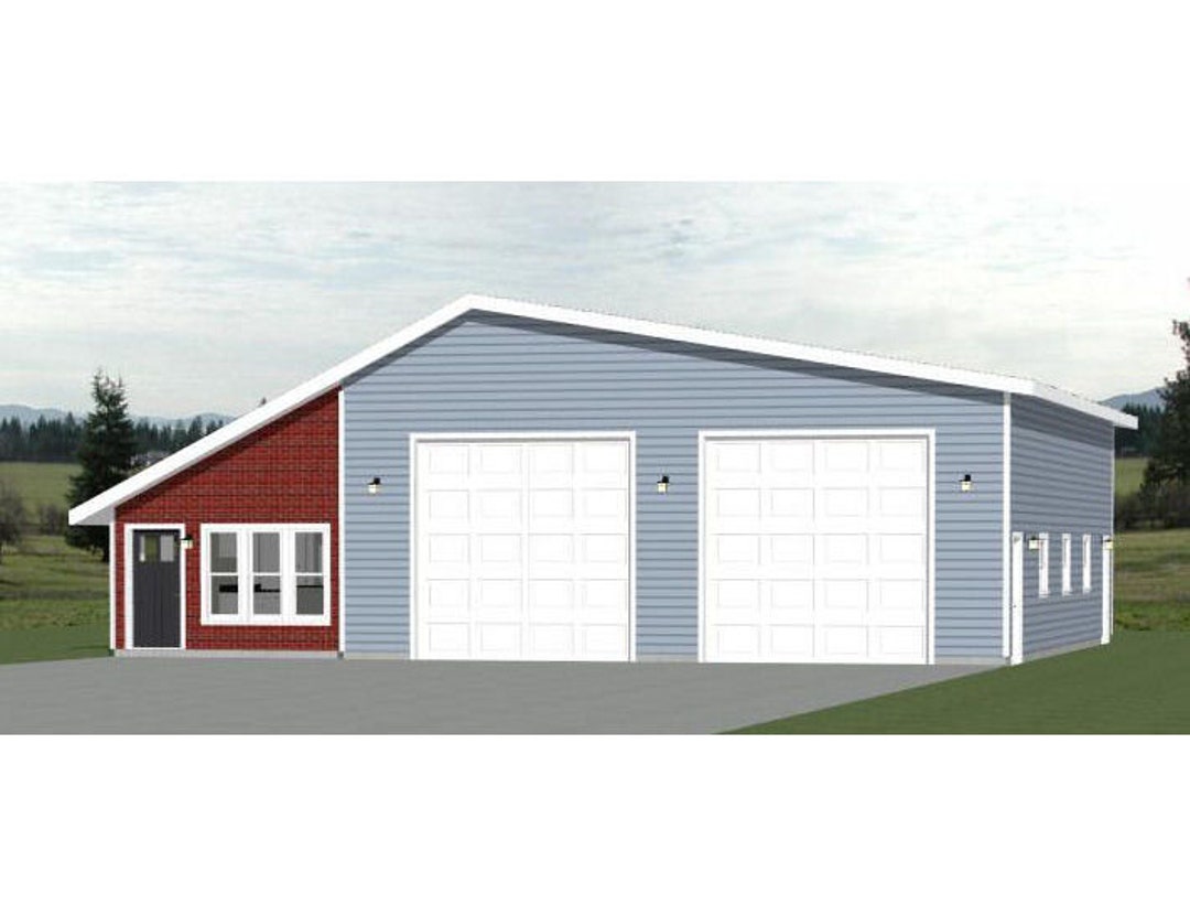 50x48 2 RV Garage -- 1 Br 1 Ba -- PDF Floor Plan -- 2,374 Sq Ft ...