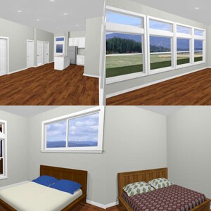 26x34 House -- 2-bedroom 1-bath -- 884 Sq Ft -- PDF Floor Plan ...