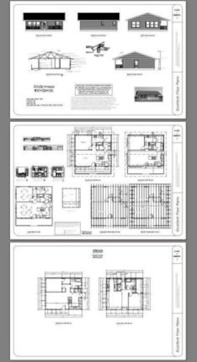 30x26 House -- 1-bedroom 1-bath -- 780 Sq Ft -- PDF Floor Plan ...