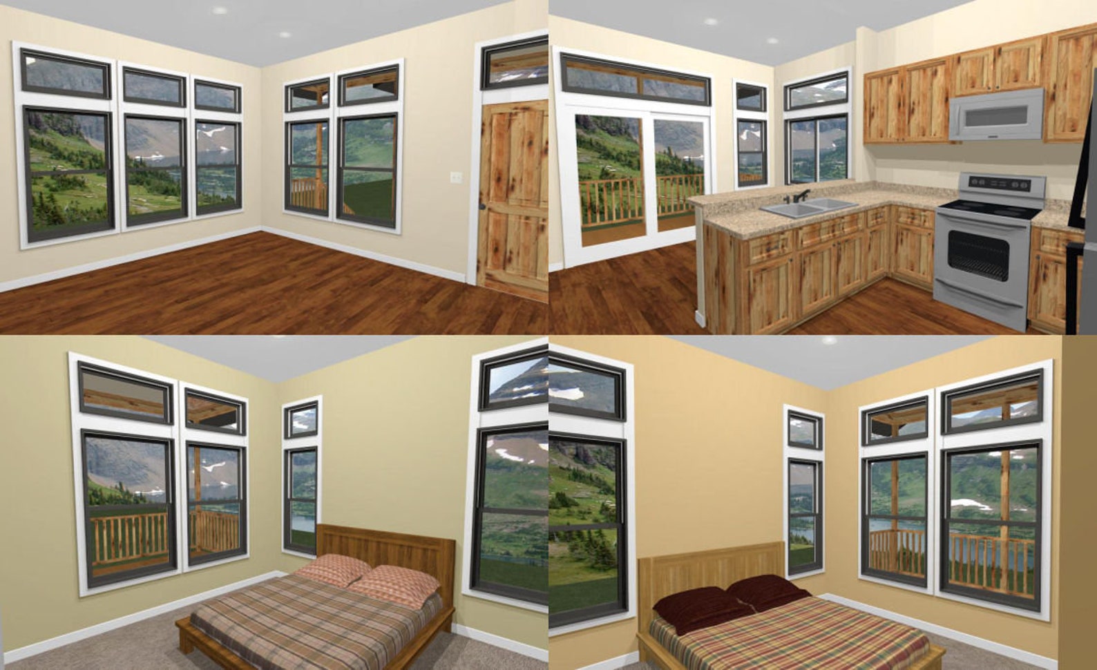 30x32 House -- 2-bedroom 2-bath -- 960 Sq Ft -- PDF Floor Plan ...