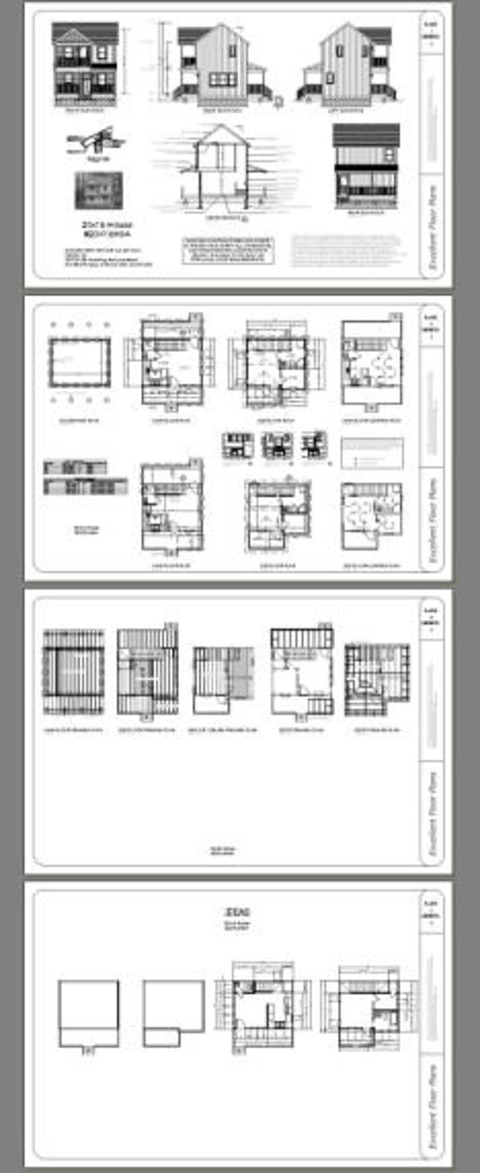 20x16 House 1-bedroom 1.5-bath 557 Sq Ft PDF Floor Plan Instant ...