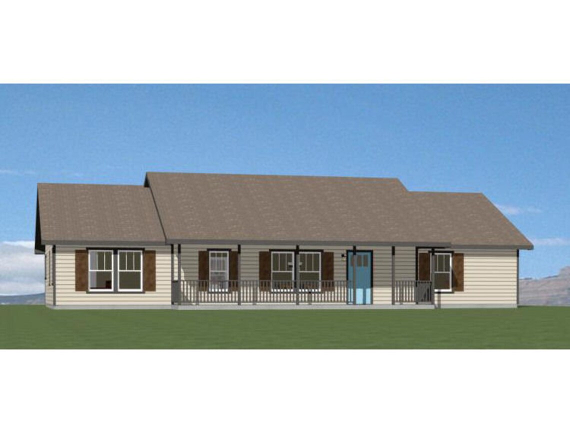 60x30 House -- 3-bedroom 2-bath -- 1,800 Sq Ft -- PDF Floor Plan ...