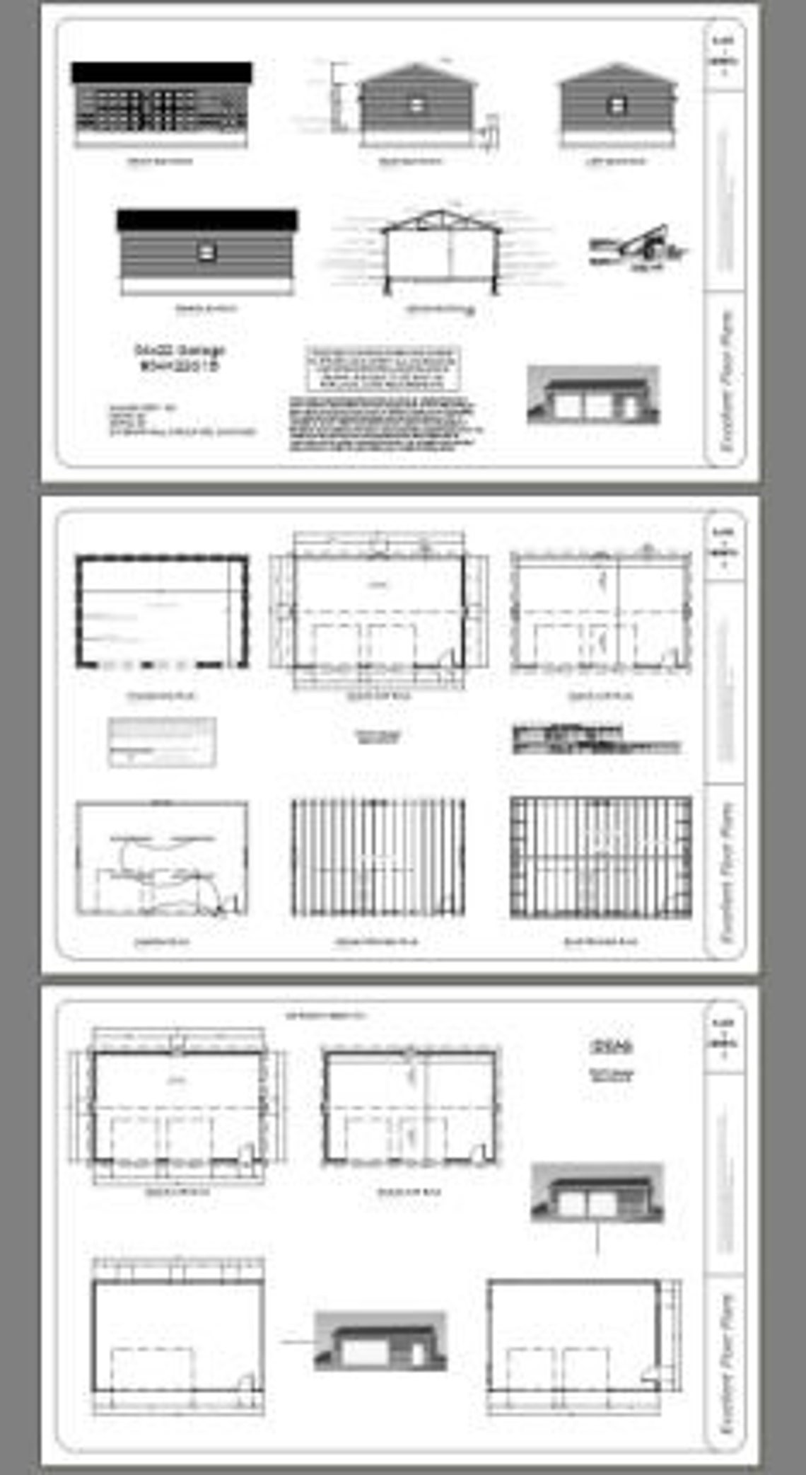 34x22 2-car Garages -- 748 Sq Ft -- PDF Floor Plan -- Instant Download ...