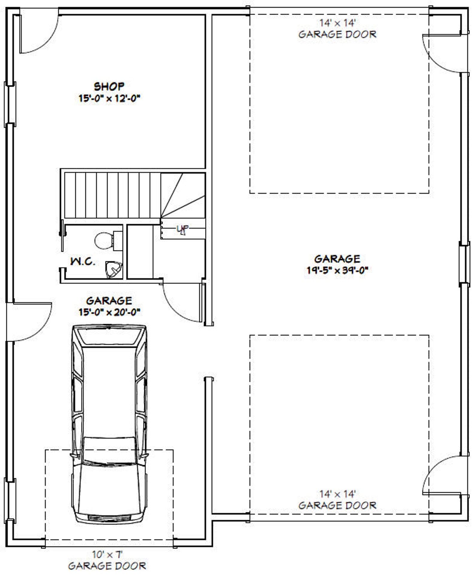 36x42 House 1-bedroom 1.5-bath 961 Sq Ft PDF Floor Plan Instant ...