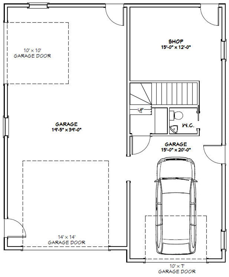 36x42 House 1-bedroom 1.5-bath 961 Sq Ft PDF Floor Plan Instant ...