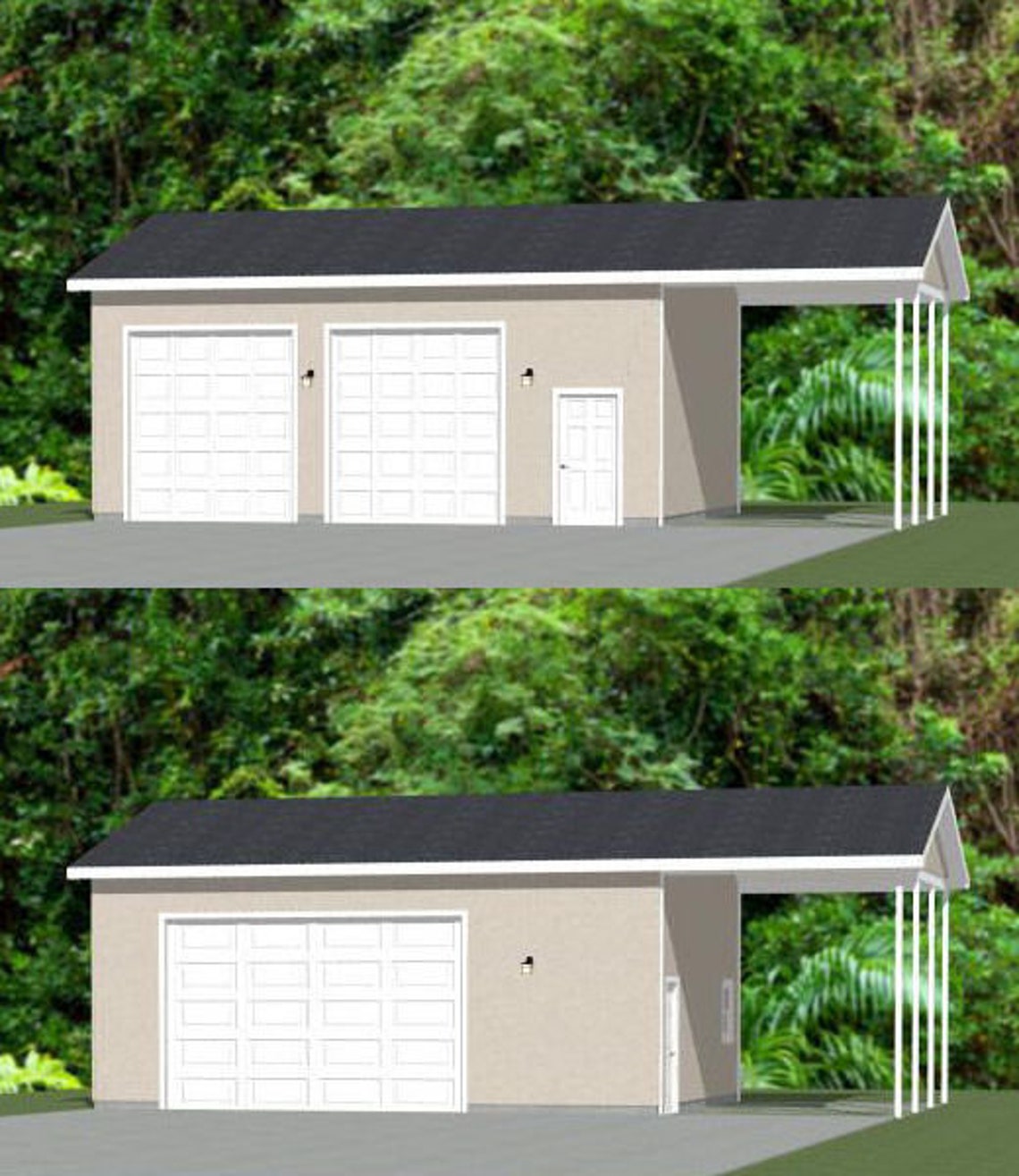 30x24 2-car Garage 720 Sq Ft 12ft Walls PDF Floor Plan Instant Download ...