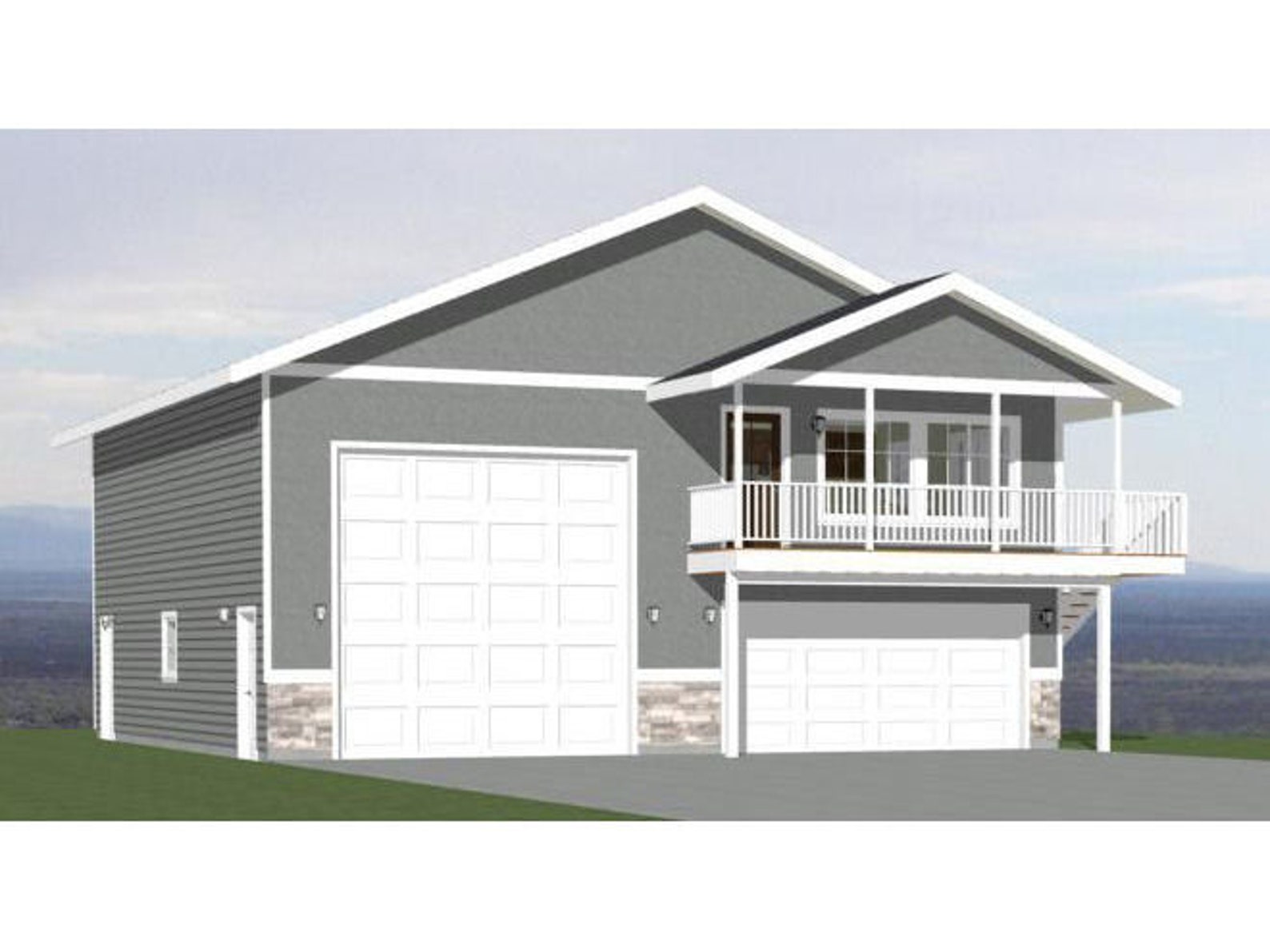 40x40 House -- 2-bedroom 2.5-bath -- 964 Sq Ft -- PDF Floor Plan ...