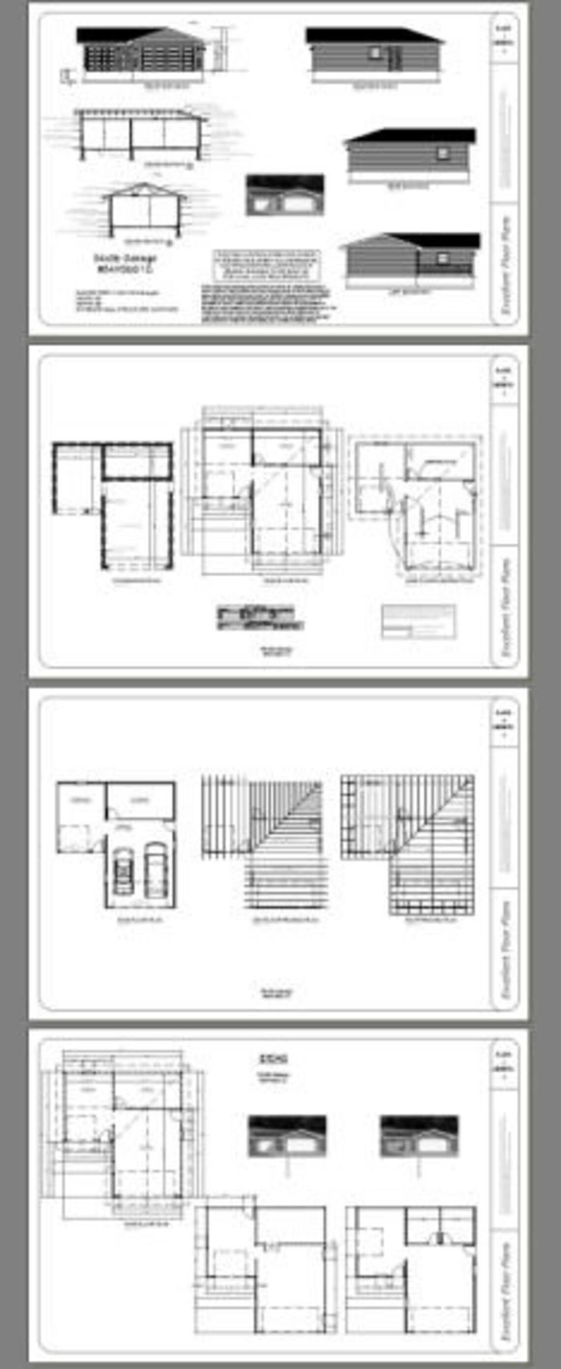 34x36 2-car Garages 1,000 Sq Ft 8ft Walls PDF Floor Plan Instant ...