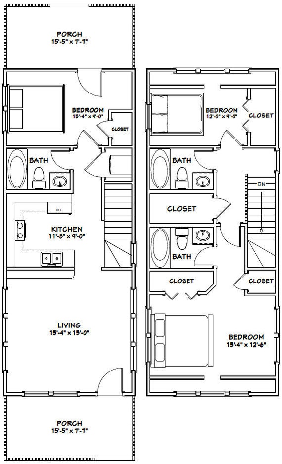 16x40 Cabin Plans New Shared Living House Plans EkoBuilt