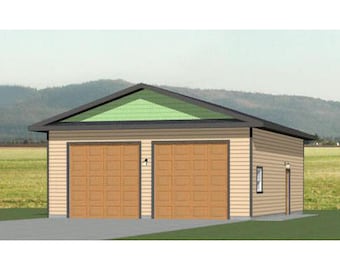 28x30 2-car Garage 840 Sq Ft PDF Floor Plan Instant - Etsy