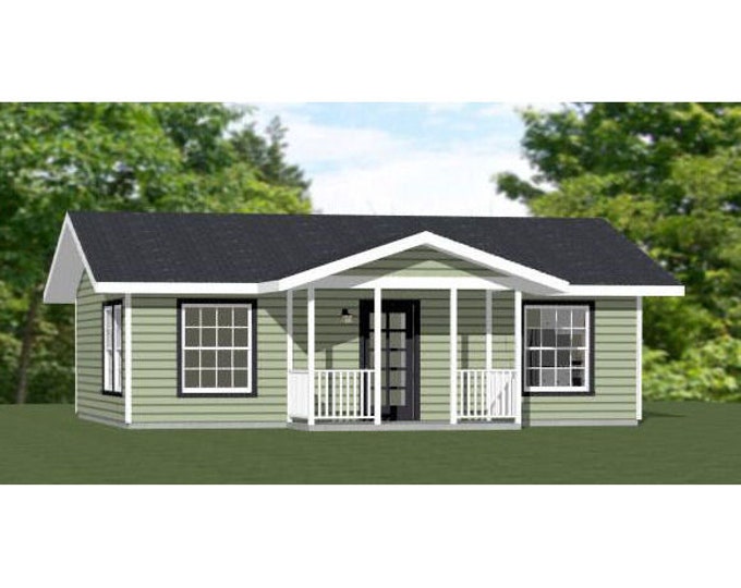 18x30 House -- 1-bedroom 1-bath -- 540 Sq Ft -- PDF Floor Plan ...