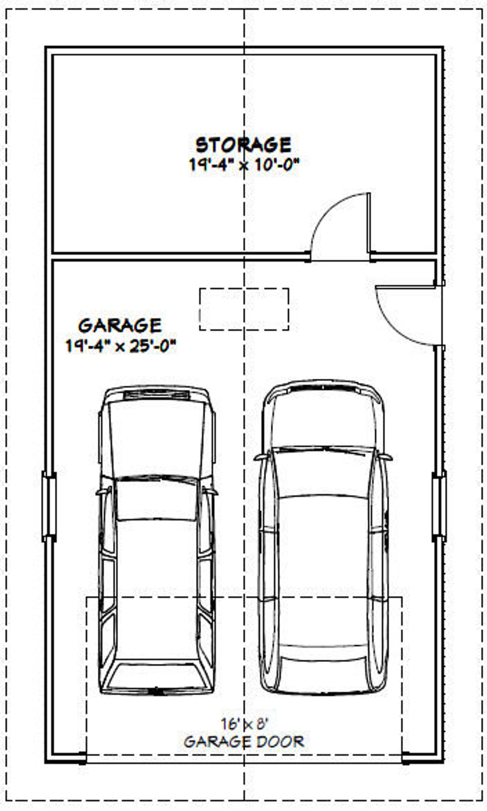 20x36 2-car Garages -- 720 Sq Ft -- 9ft Walls -- PDF Floor Plan ...