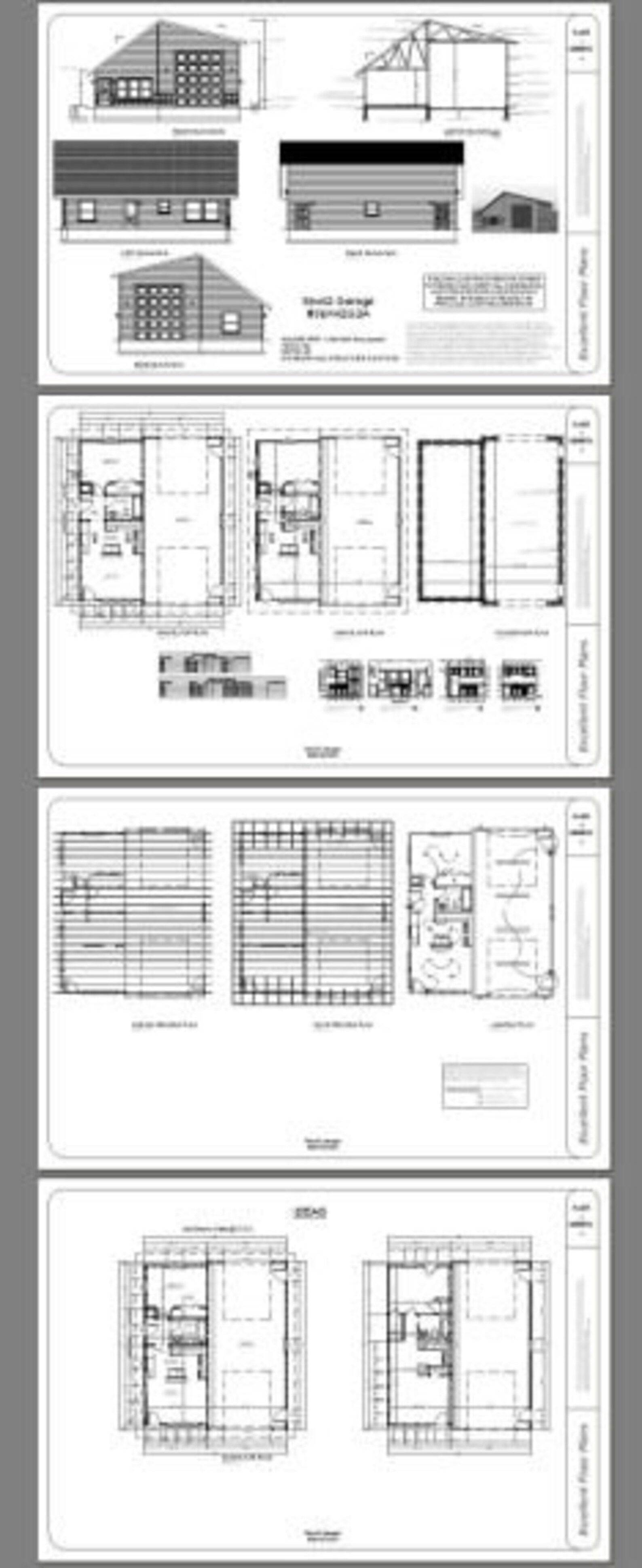 36x42 1-RV Garage 1 Bedroom, 1 Bath 1,480 Sq Ft PDF Floor Plan Instant ...
