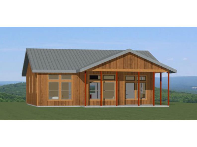 36x32 House 2-bedroom 2-bath 1082 Sq Ft PDF Floor - Etsy Canada