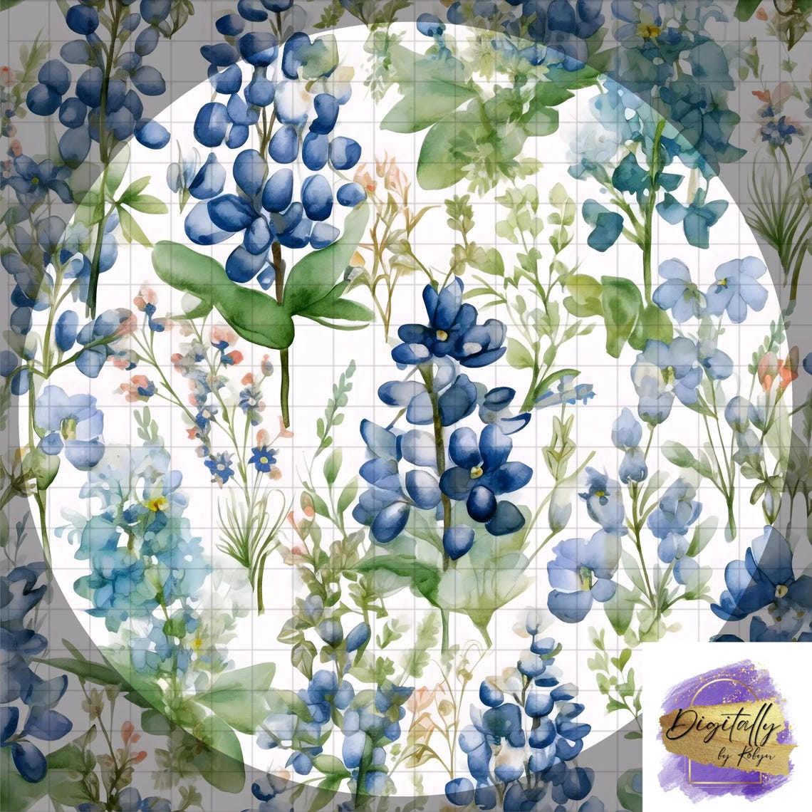 Enchanting Texas Bluebonnets Watercolor Floral Texan Flower PNG ...