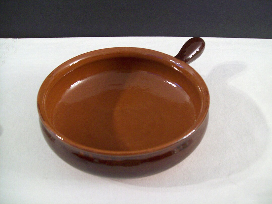 Italian VULCANIA Terracotta Frying Pan 20 Glazed Terracotta Sauté Pan ...