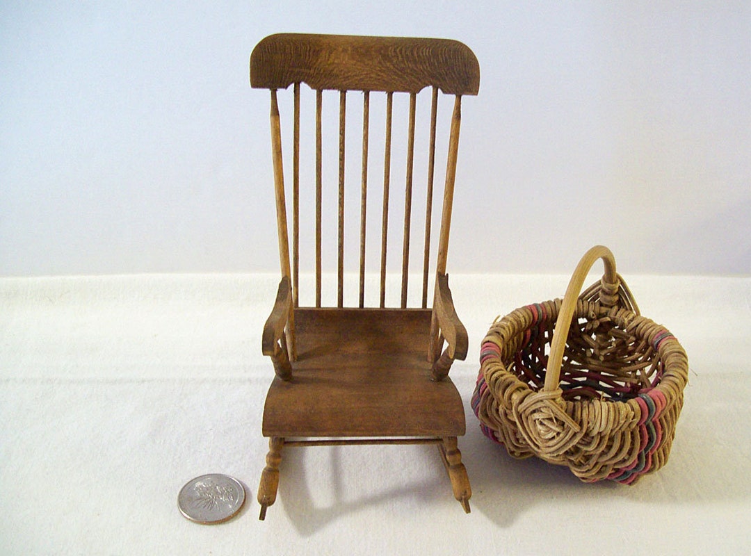 Miniature Wooden BOSTON ROCKER - Handmade and Delicate – Doll House or ...