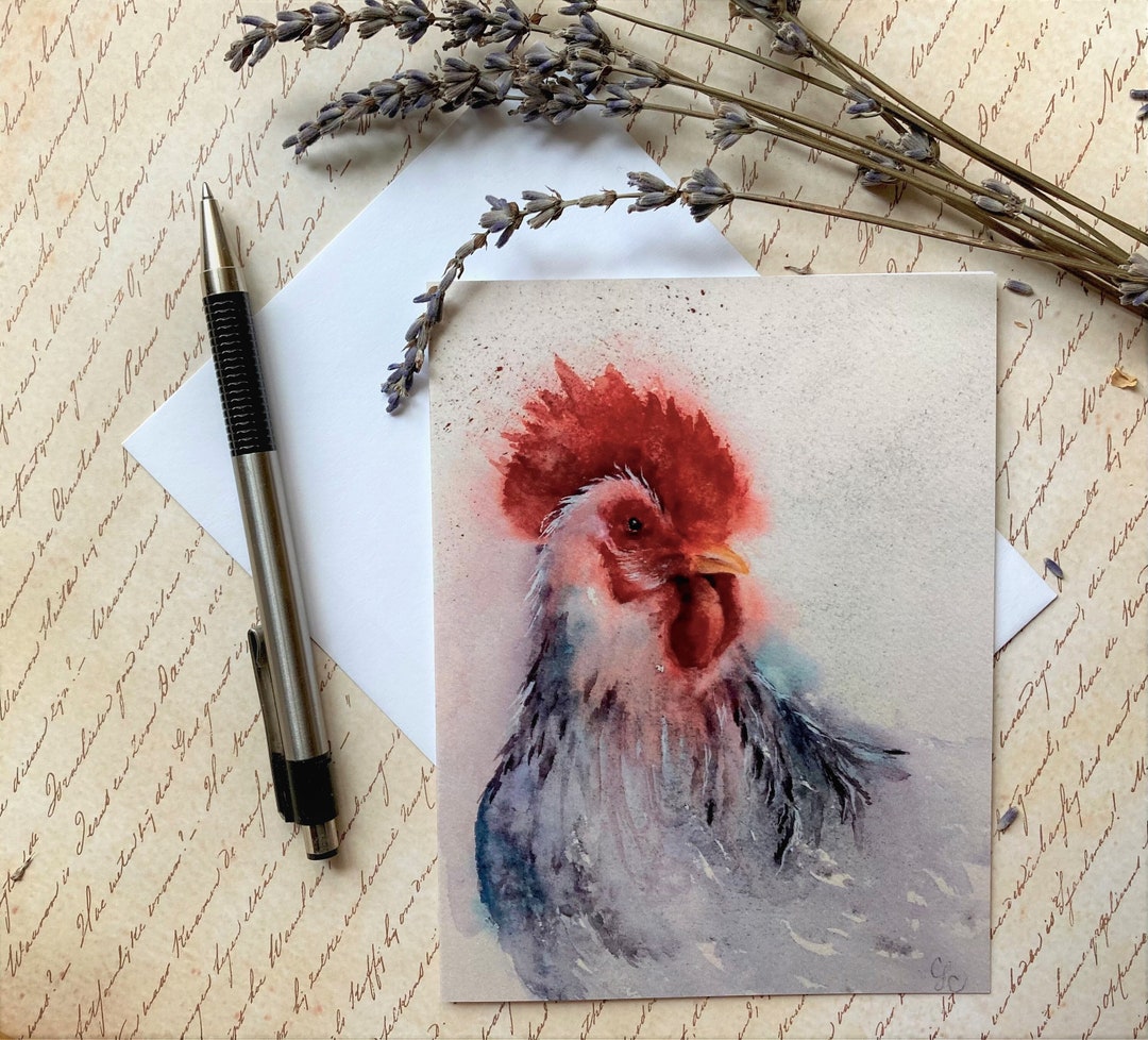 Rooster Note Cards, Blank Cards With Envelopes - Etsy