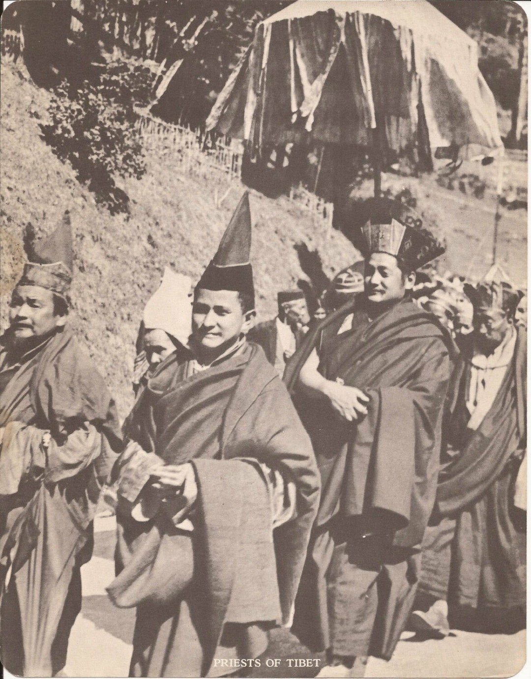 1940's Priests/lamas of Tibet Asia Old Picture/photo 8 1/4 X 10 3/4 ...