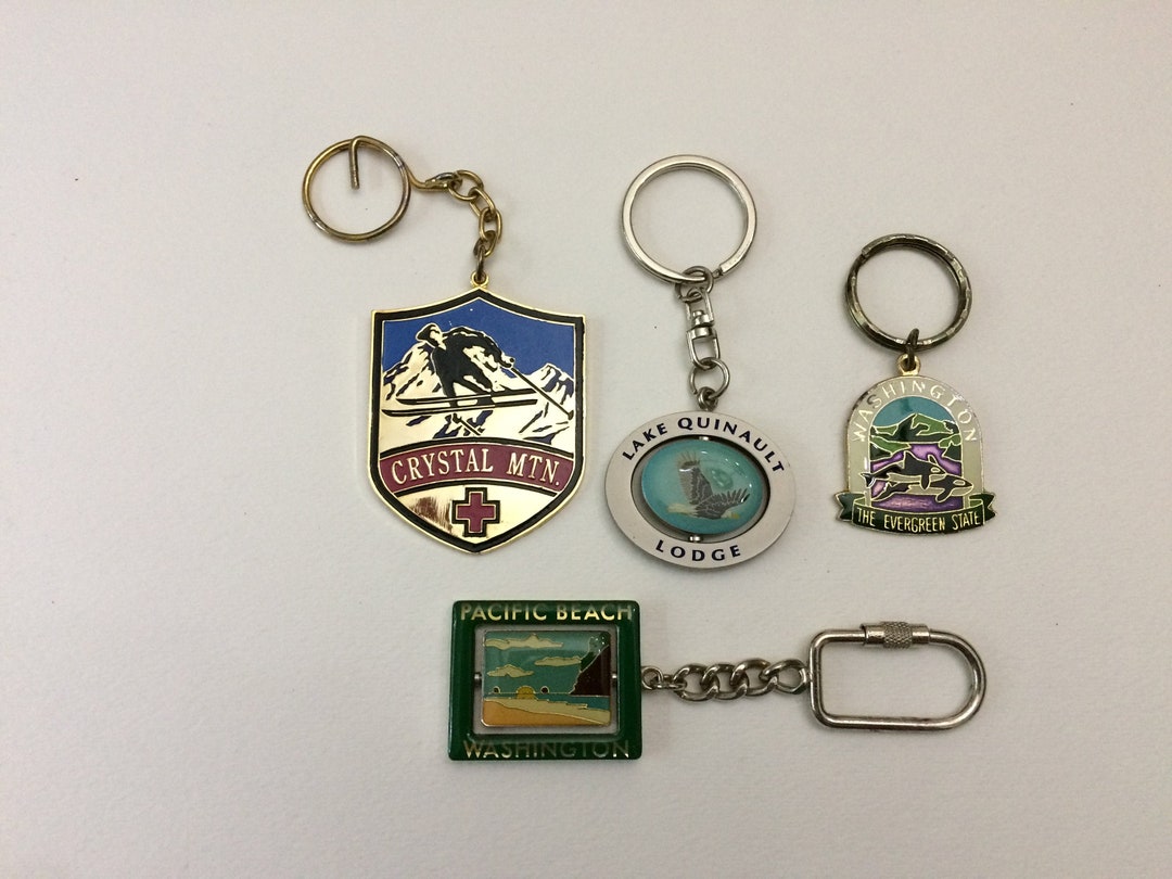 4 Washington State Key Chains Whales Crystal Mtn Lake Quinault - Etsy