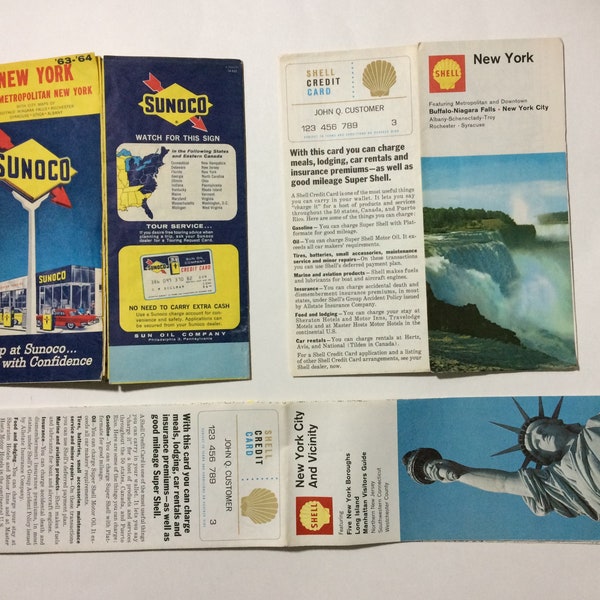 Vintage Gas Station Road Maps - Etsy