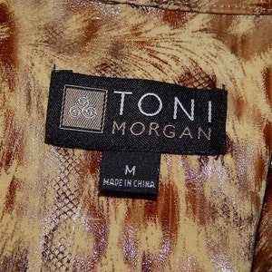 Toni Morgan Womens M 40 Bust Brown Beige Leopard Micro Suede Jacket ...