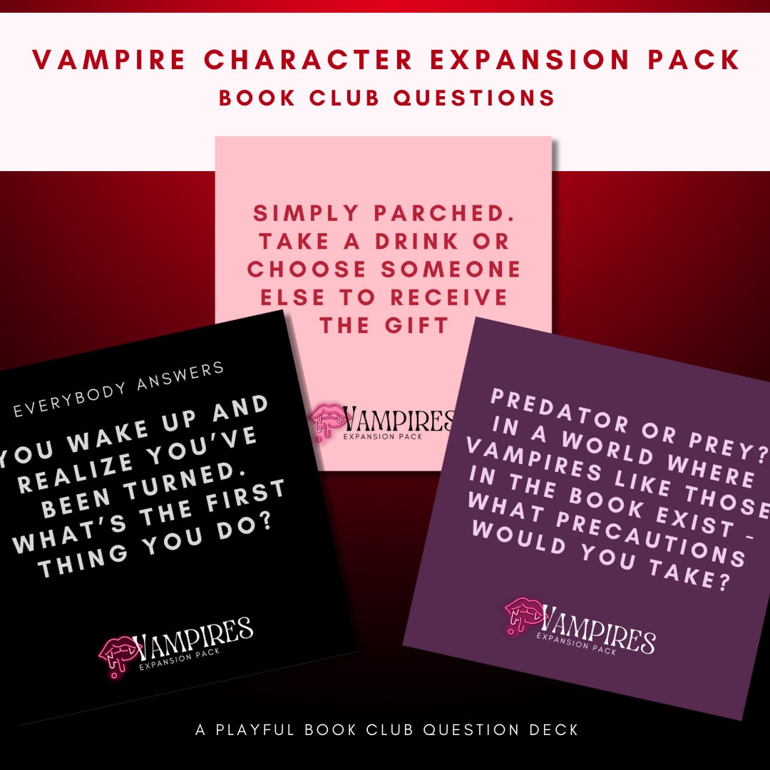Vampires Character Expansion Pack. (over 25 Questions/prompts) [DIGITAL ...