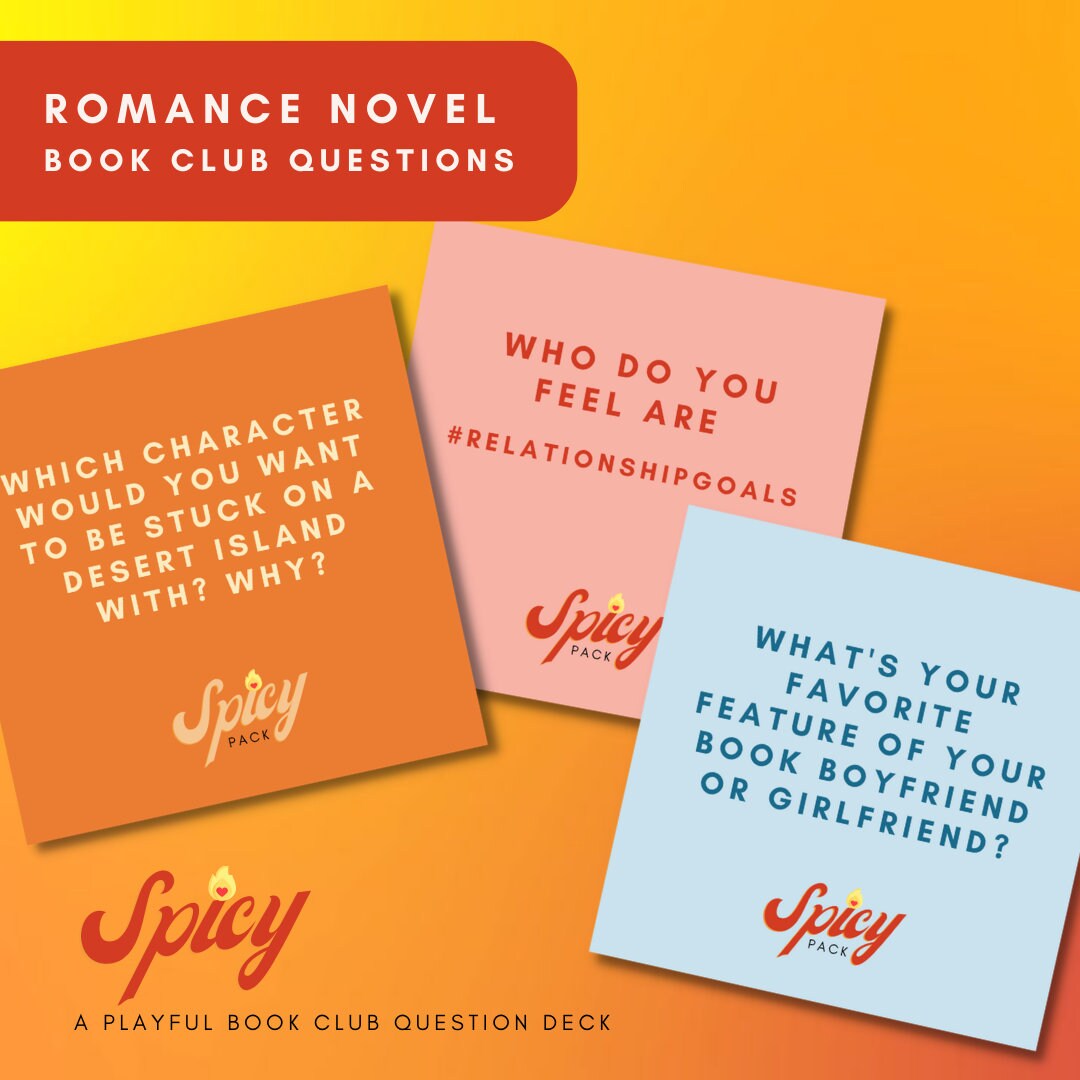 SPICY Book Club Question Deck Game for Adults (over 50 Questions ...