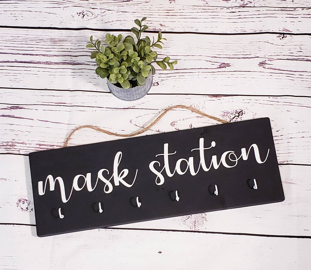 Mask Station Hanger for Wall, Mask Storage, Mask Hanger - Etsy