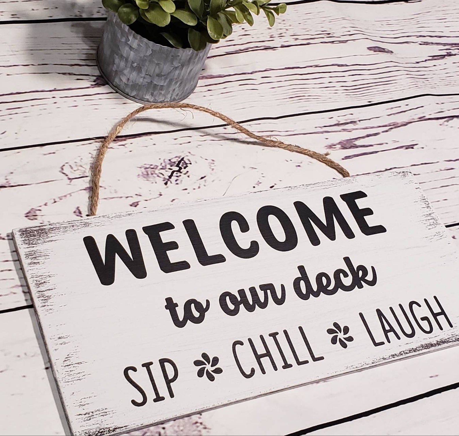 Welcome to Our Deck, Deck Sign, Deck Decoration - Etsy