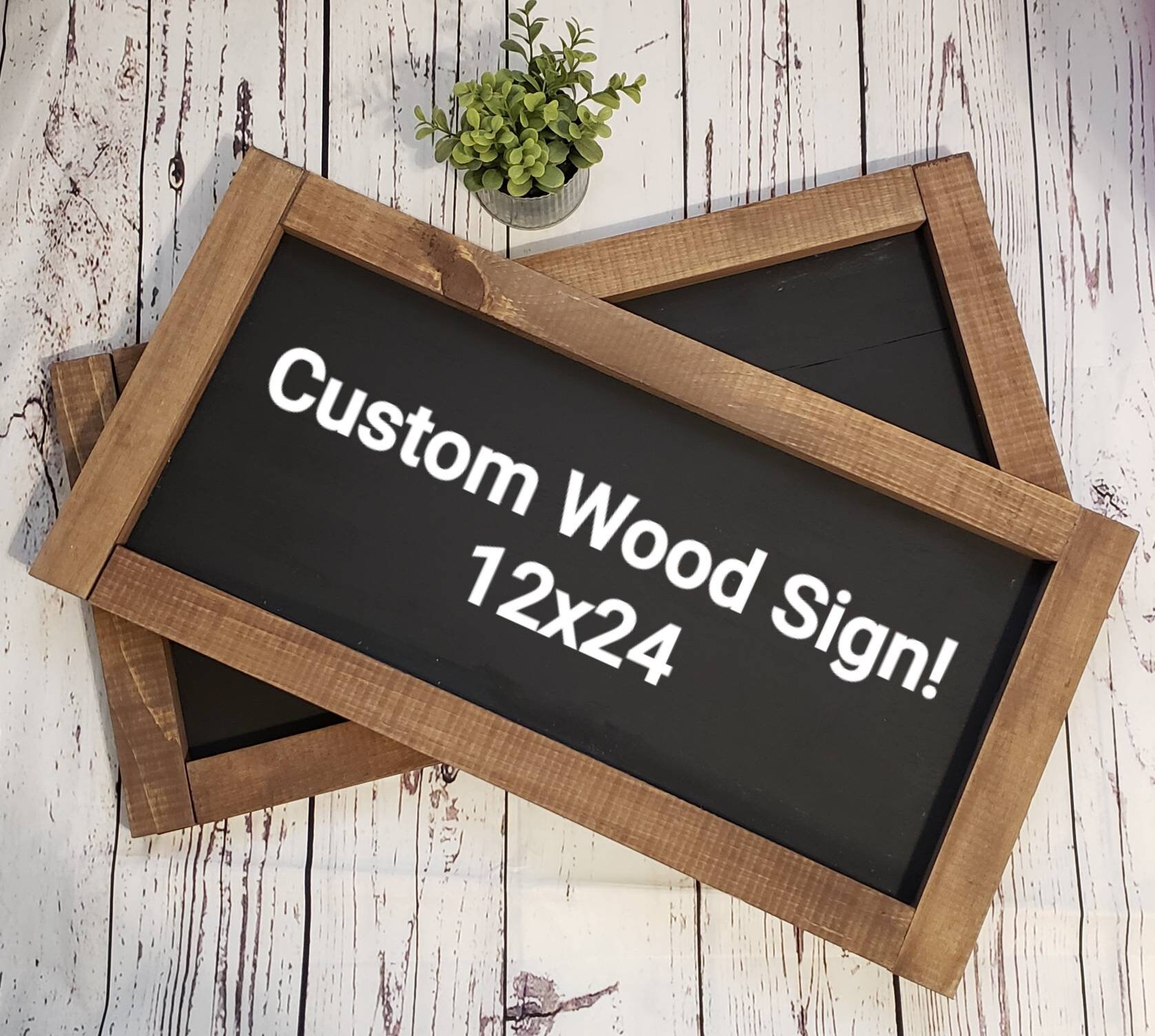 Custom Wood Sign 12x24 Personalized Sign Framed Wood Sign | Etsy