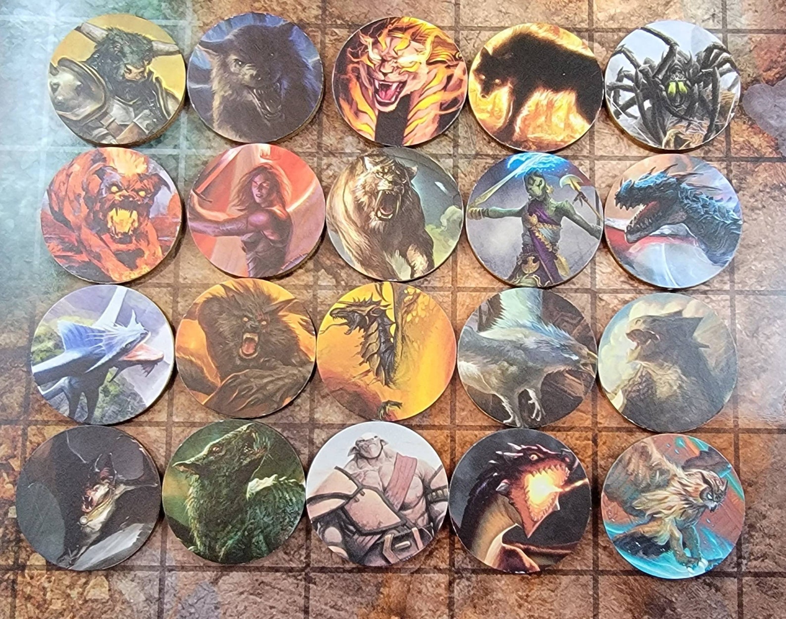 20 1 Monster Tokens for many Tabletop RPGs ex. | Etsy