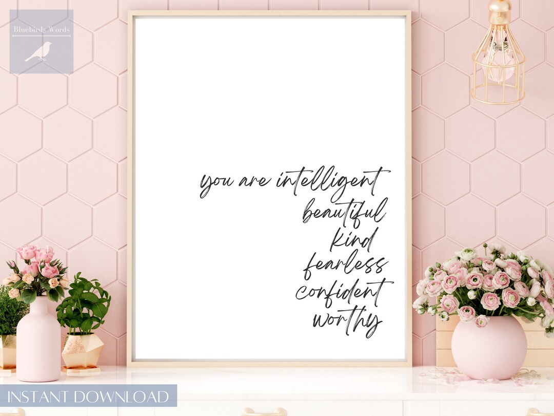Positive Affirmations Wall Art, Daily Affirmations, Positive Self ...