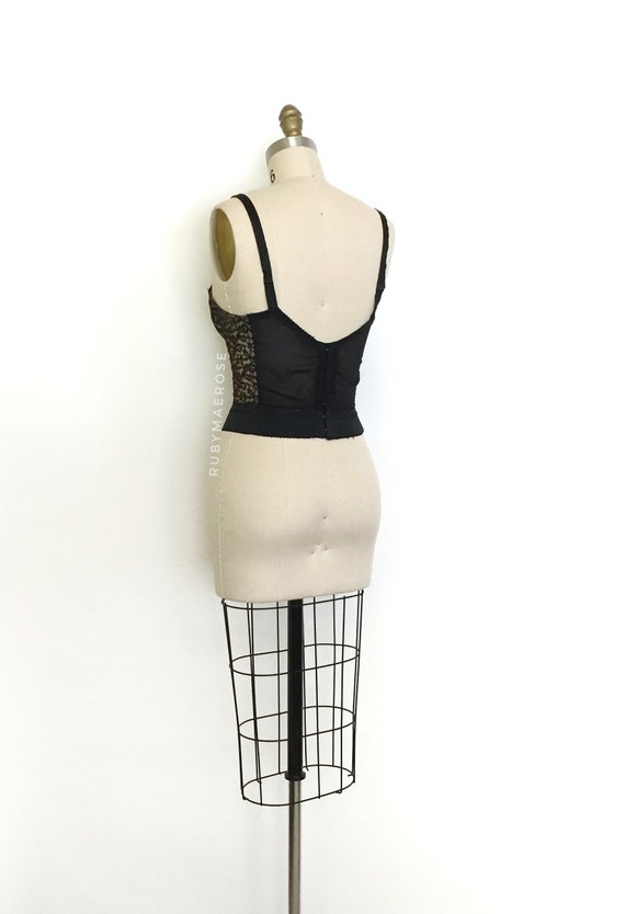50s Lace Longline Bullet Bra • 1950s Vintage Bra • 36c Gem
