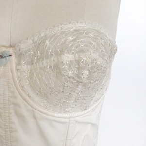 Vintage 1950s Bra Strapless Sheer Lace Longline Bullet Bra - Etsy