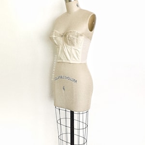 Vintage 1950s Bra Strapless Sheer Lace Longline Bullet Bra - Etsy