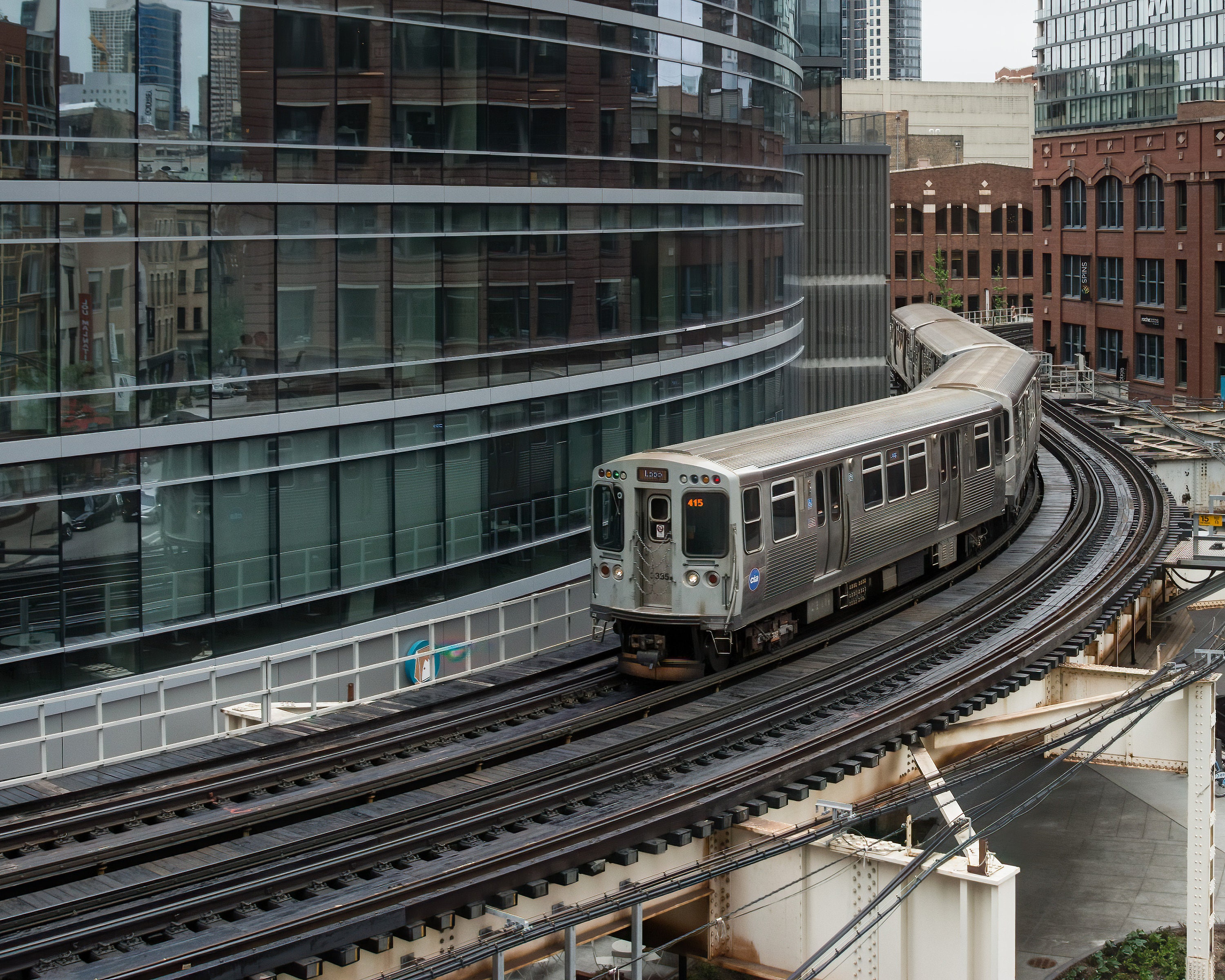 Chicago L Train Photograph Loop Track, Chicago Elevated Train Art ...