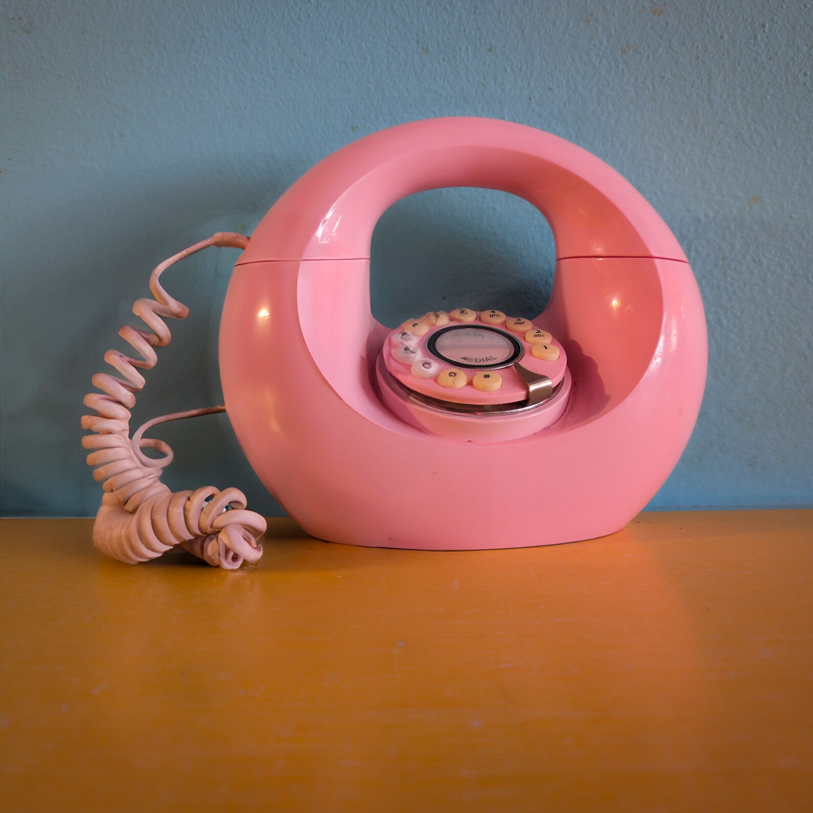 Pink Telephone Photograph, Retro Rotary Phone Art, Mid-century Modern ...