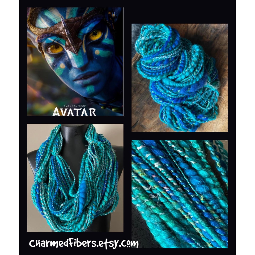 Art Yarn Avatar Inspired 4oz Art Yarn Handspun TNT Bulky Hand Spun ...