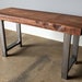 Solid Wood Bar Table / Counter Height Pub Table / Steel Frame Base - Etsy