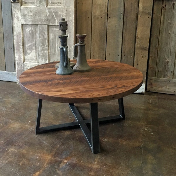 Round Farmhouse Coffee Table - Etsy