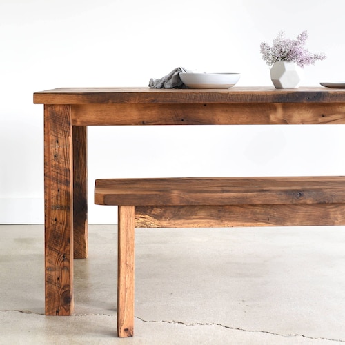 Reclaimed Wood Farmhouse Dining Table - Etsy
