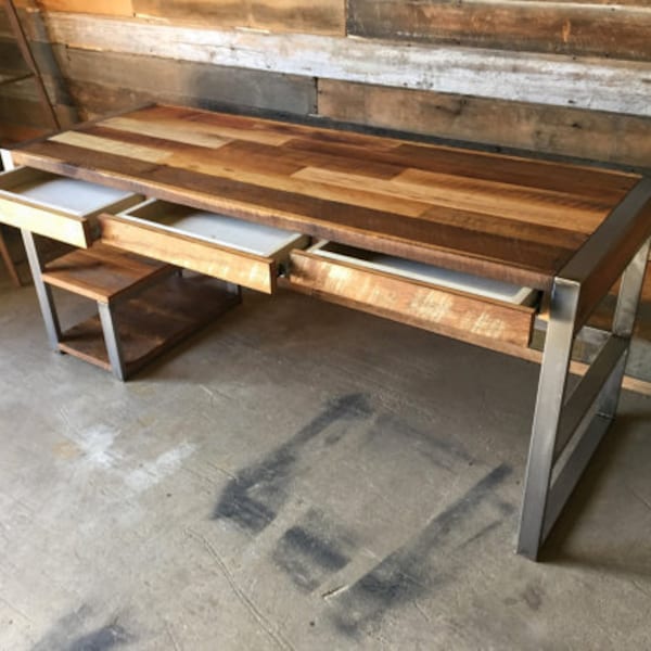 Reclaimed Wood Desk - Etsy