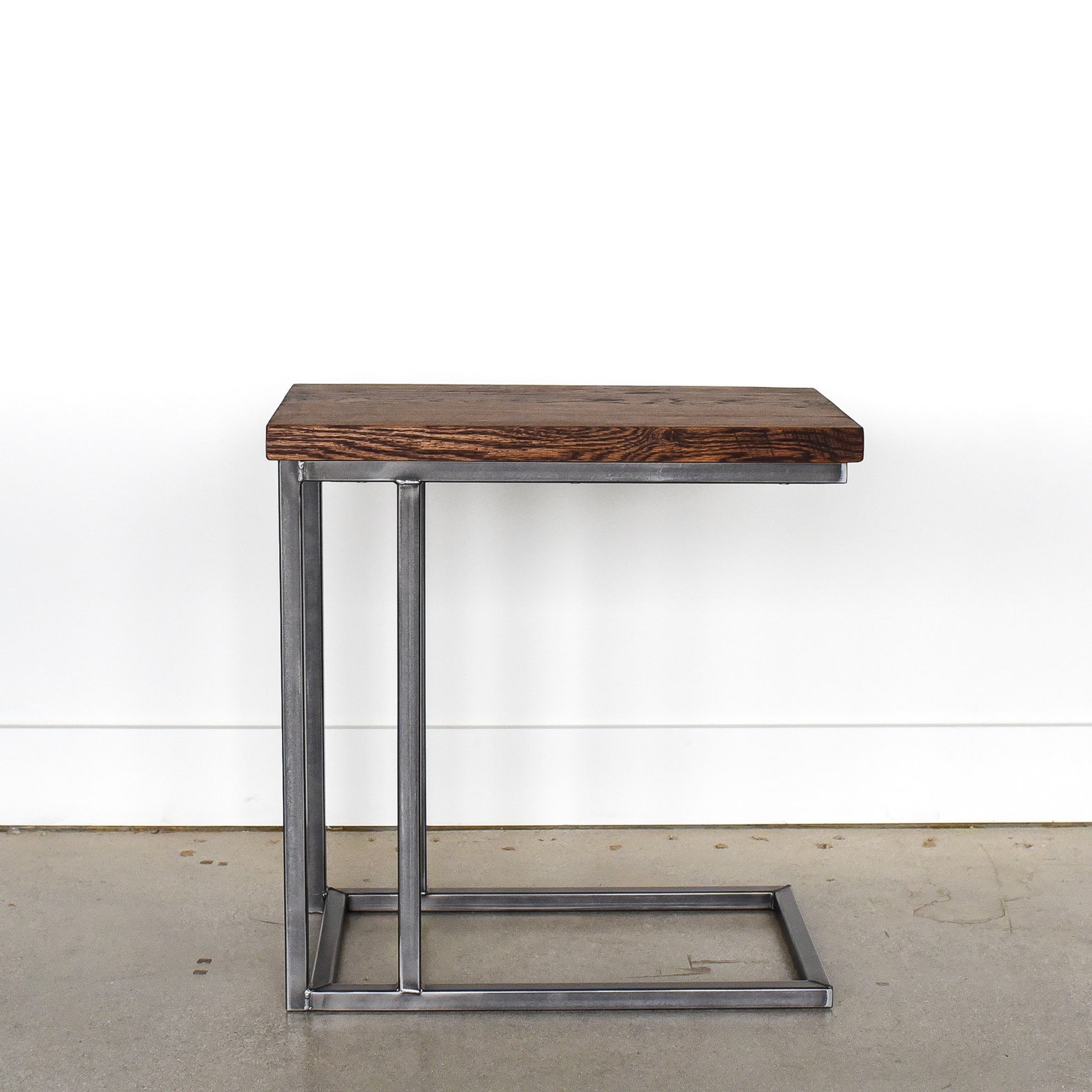 Large C-base Table Made From Reclaimed Wood / Industrial End - Etsy