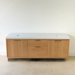 72" Floating Wood Vanity/ Double Sink - Etsy