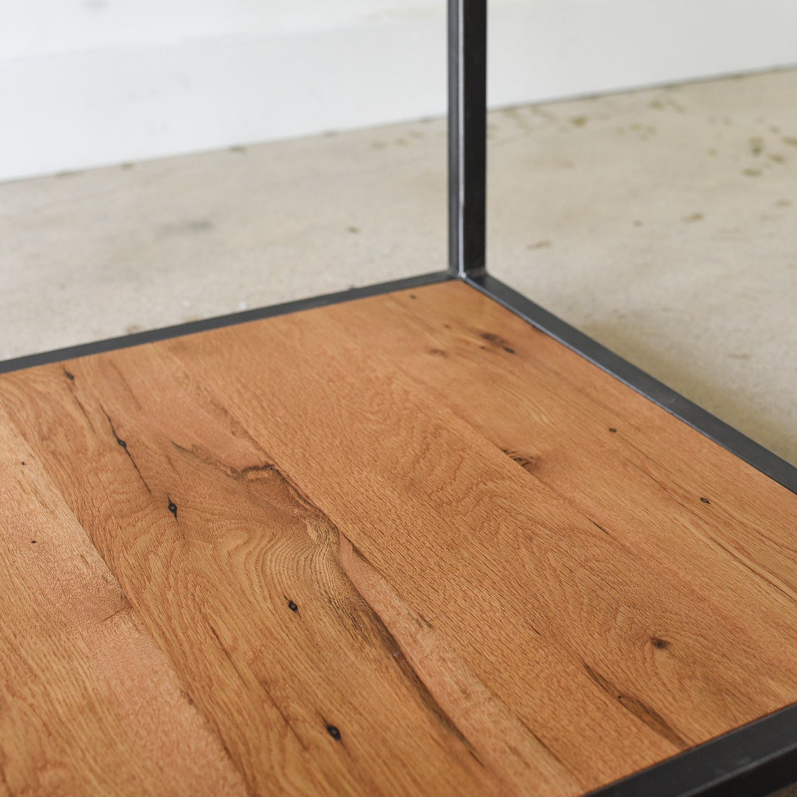 Side Table Made From Reclaimed Wood / Industrial Frame With - Etsy